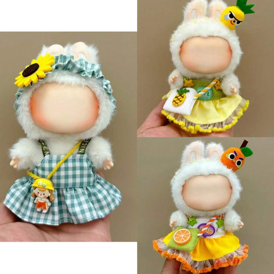 [Clothes Only] 17cm Labubu Doll Dress Outfit Set For Labubu Vinyl ...