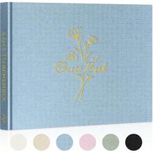 Wedding Guest Book With 108 Blank Pages Elegant Linen Hardcover ...