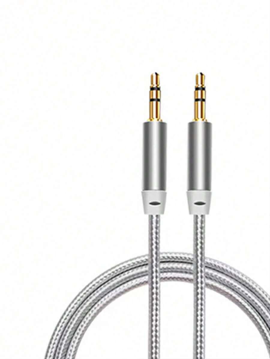 1pc 3.5mm Dual-Head Braided Audio Cable, Suitable For Phones, Car Use ...