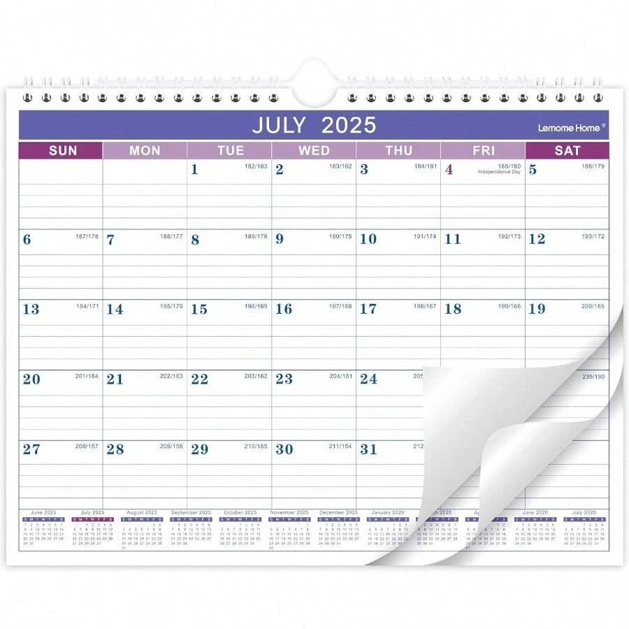 20252026 Wall Calendar 20252026 Calendar, Jul. 2025 Dec. 2026, 11x 8.5, 18 Monthly Calendar ...