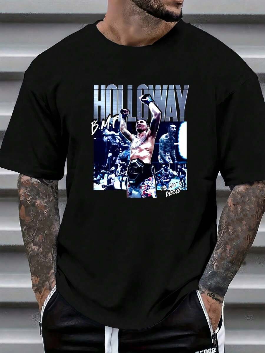 180g Pure Cotton Max Holloway BMF Heavy Cotton T Shirt Comfortable ...