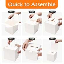 3 Pcs Cardboard Ballot Box 5.9 X 5.9 X 11.8 Inch Suggestion Boxes With ...