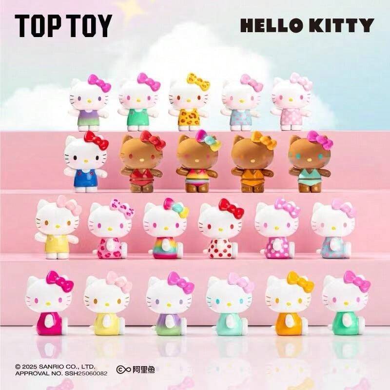 Miniso Decorazione da tavolo estiva con Hello Kitty a tema arcobaleno e ...