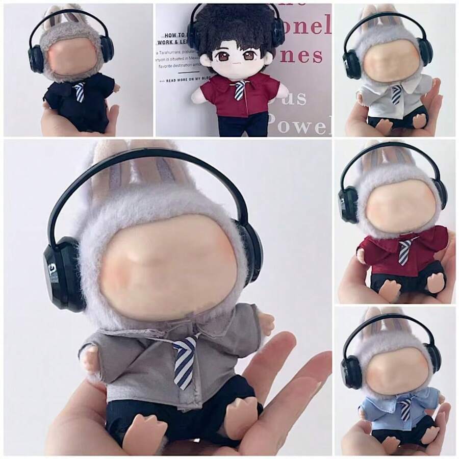 [Shirt Only] Labubu Shirt Collar Tie Headphone Gen 1/2/3 17cm Labubu ...