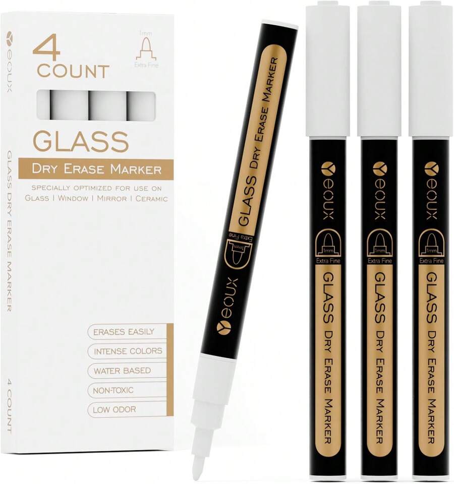 YEOUX Dry Erase Markers Glass Board | No | Whiteboard Markers | 1mm ...