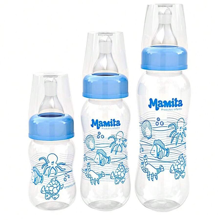 KIT MAMADEIRA MAMITA (80ml, 150ml, 240ml) Bebê Menino Menina Conjunto ...