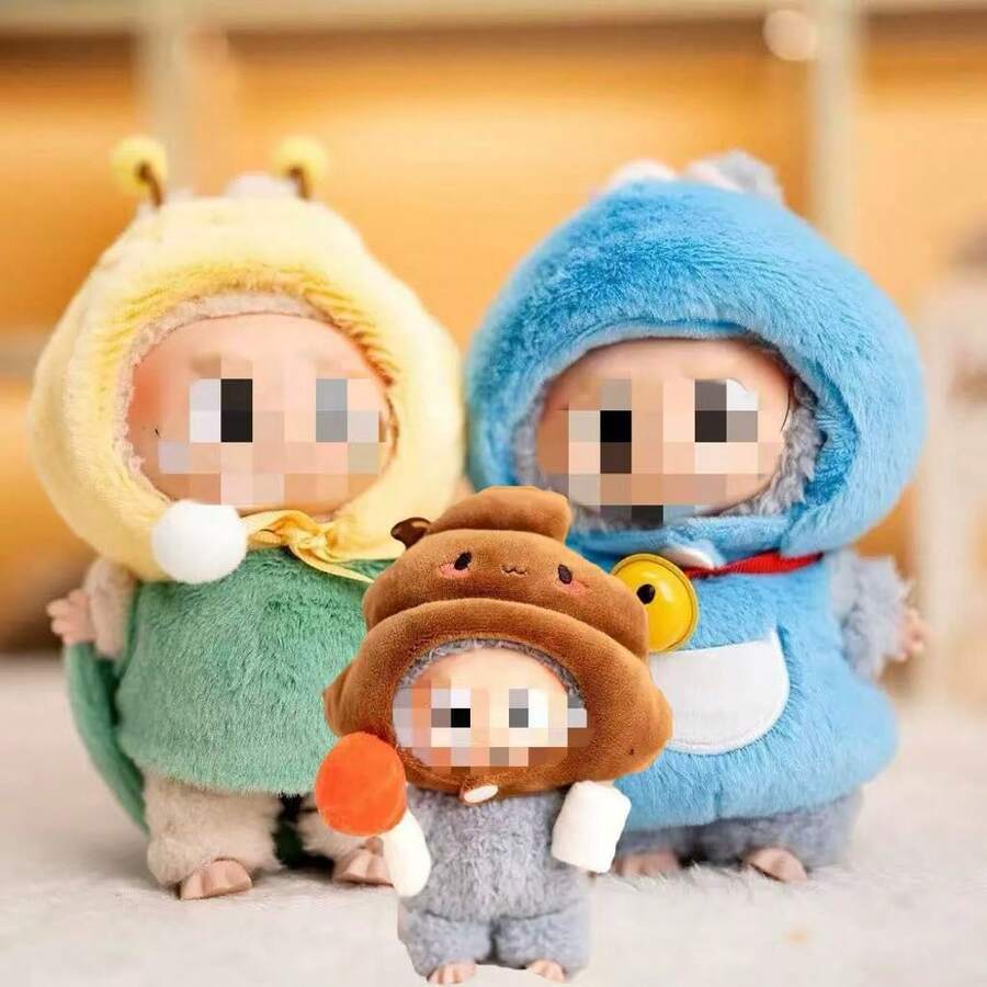 (Doll Clothes Only) 2pcs/Set Cartoon Bee & Blue Poop Design Decorative ...