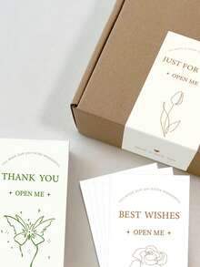 50pcs Simple "Thank You" Shipping Box Sealing Labels, Rectangular Paper ...