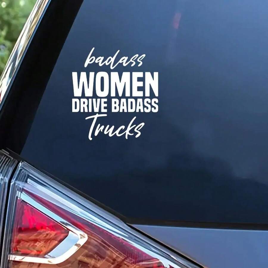 " WOMEN DRIVE Tvucks" Car Stickers, Vinyl Stickers For Female Drivers ...