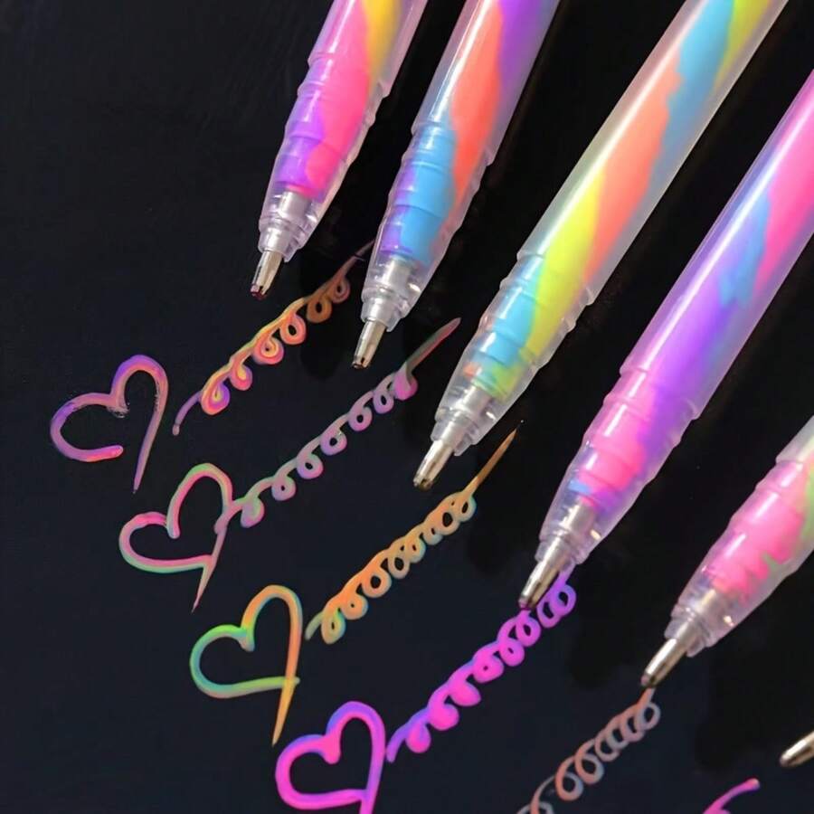 6 Colorful Sparkling Gel Pens, Suitable For Greeting Cards, Scrapbooks ...