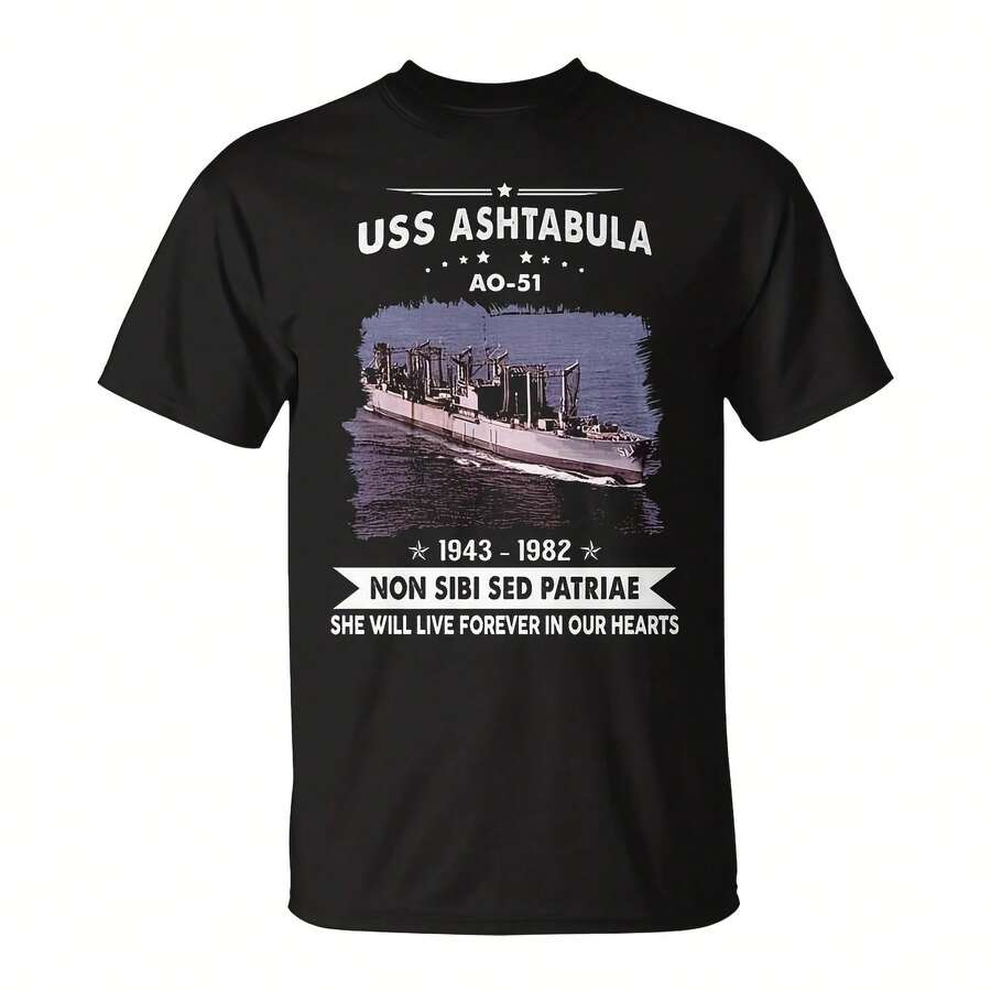 USS Ashtabula University T-Shirt. 220g Of Absolute Comfort. Designed ...