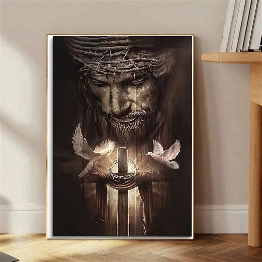 1 Religious Canvas Wall Art - Unframed Christian Painting, Ready-To ...
