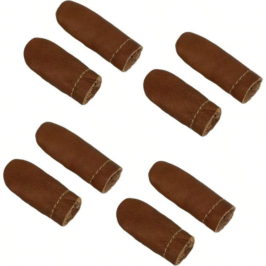 4 Pairs Leather Thimble Finger Crochet Finger Protectors Knitting ...