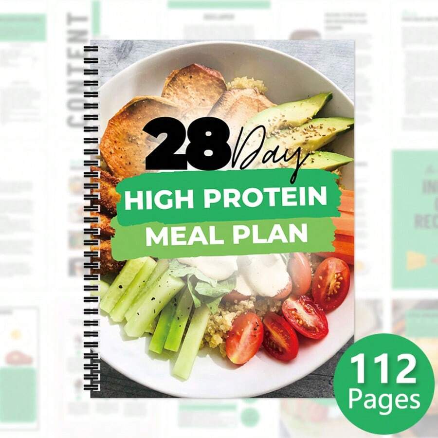 28-Day High Protein Meal Plan Book, Healthy Diet Recipe Plan | SHEIN USA