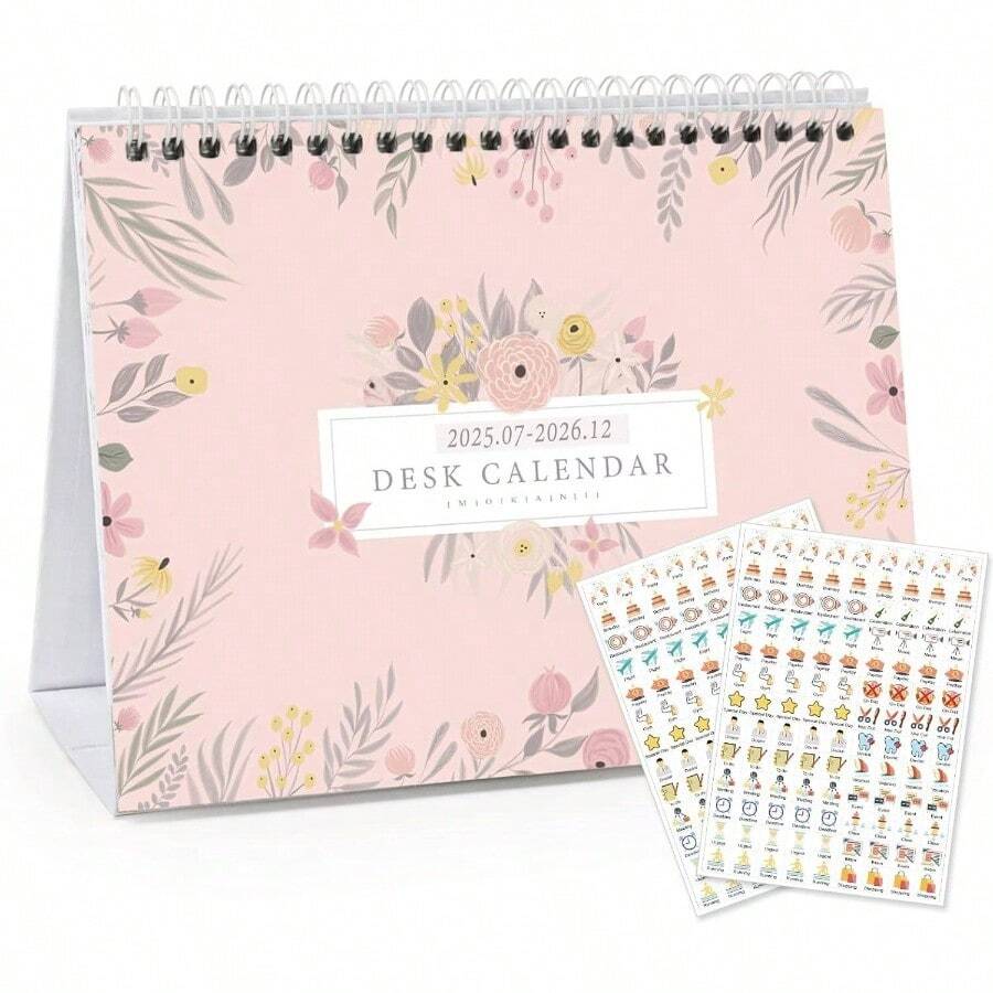 Small Desk Calendar 20252026, Standing Desktop Calendar July ...