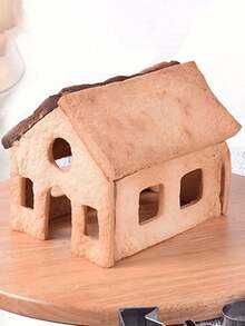 Juego de cortadores de galletas en forma de casa de jengibre navideña ...