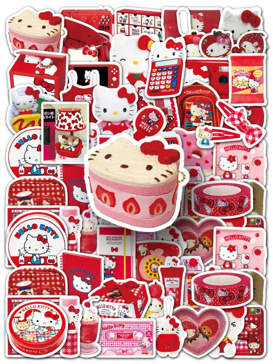 Sanrio 50pcs Ins Hot Hello Kitty Mix Officially Licensed 4-5cm Sanrio ...