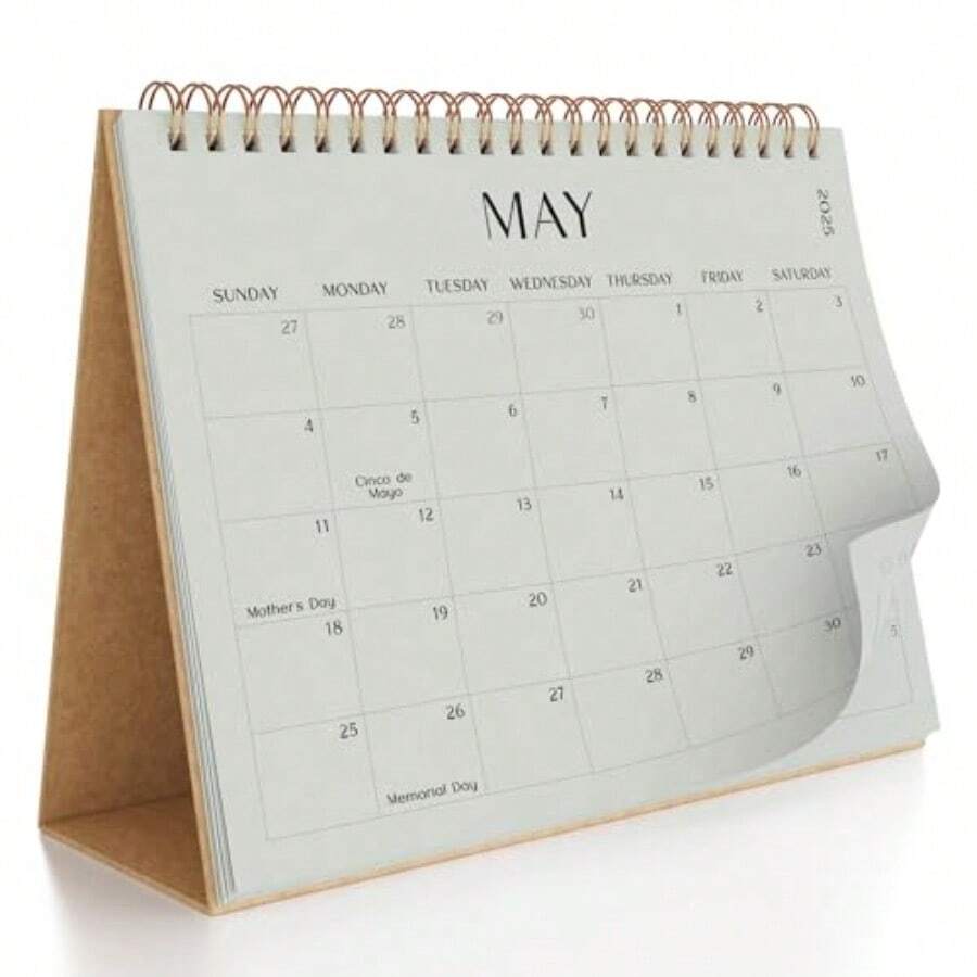 Aesthetic Desk Calendar 2025 Runs Until June 2026 Beautiful Small ...