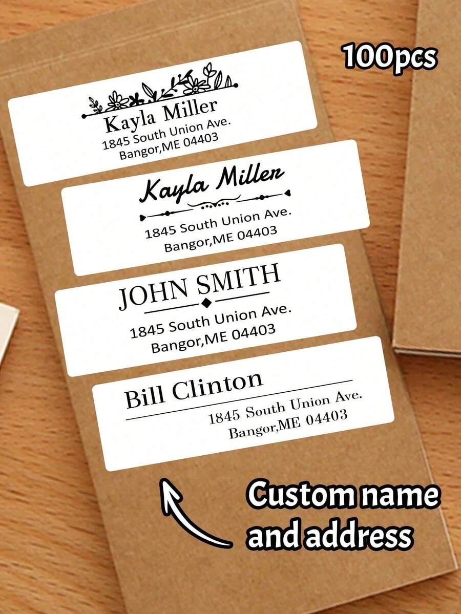 240Pcs Custom Name/Address Stickers, Personalized Return Address Labels ...