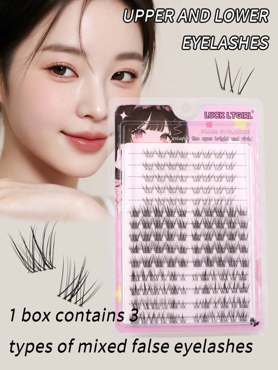138pcs False Eyelashes Set, Including 98pcs Upper Lashes And 40pcs ...