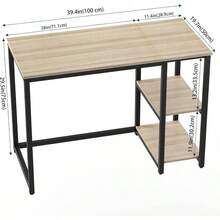 Computer Desk 40 Inches With 2Tier Shelves Sturdy Home Office Desks ...