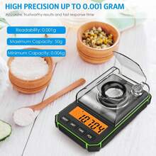 Digital Milligram Scale, 50g Portable Scale, 0.001g Precise Graduation ...