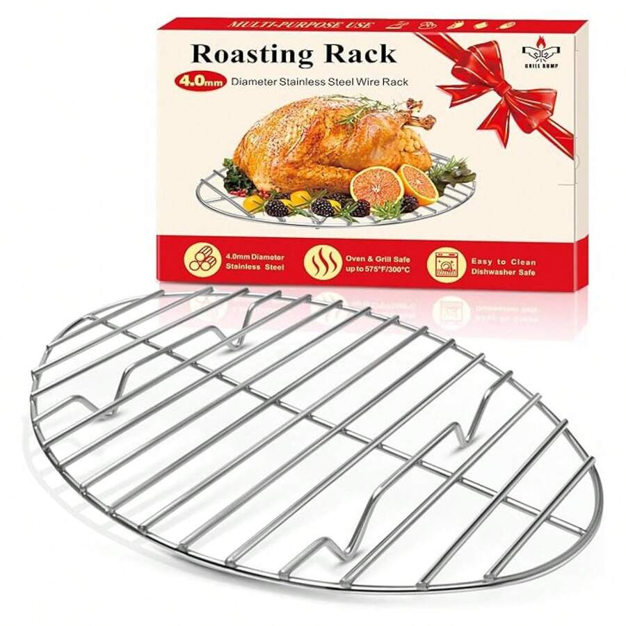 Stainless Steel Roasting Rack 12 Inch - Oval Roasting Rack For Oven, Grilling, Drying - Gifts ...