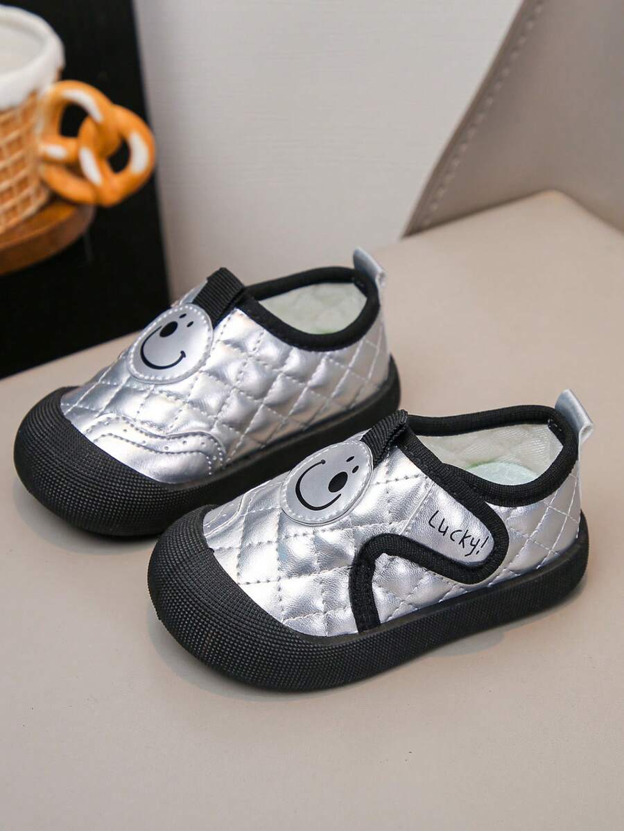 Children's Soft Bottom Shoes, Cute Smiling Face Kids Shoes, Magic Tape ...