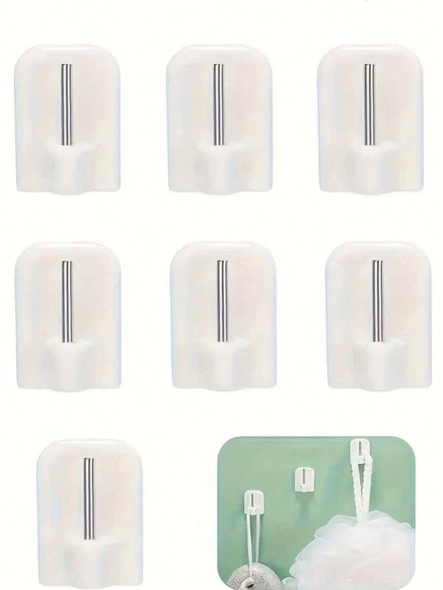 20 Stücke weiße selbstklebende Gardinenstangen Haken, selbstklebende ...