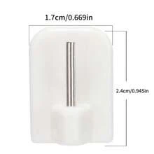 20 Stücke weiße selbstklebende Gardinenstangen Haken, selbstklebende ...