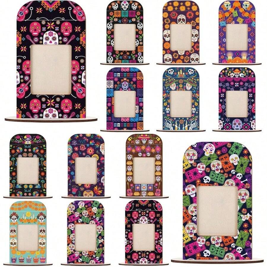 12 Set Picture Wooden Frames Dia De Los Muertos Altar Day Of The Dead ...