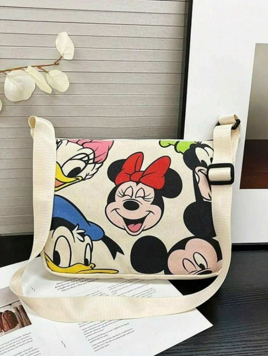 Disney Disney Mickey Mouse Shoulder Bag, Stylish Canvas Bag, Large ...