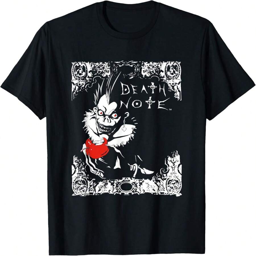 Deaths Notes Ryuk Apple And Logo Filigree Anime T-Shirt | aktuelle ...