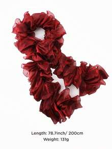 Boa de plumas BABEYOND Chandelle - Boa de organza de 200g y 2m de largo ...