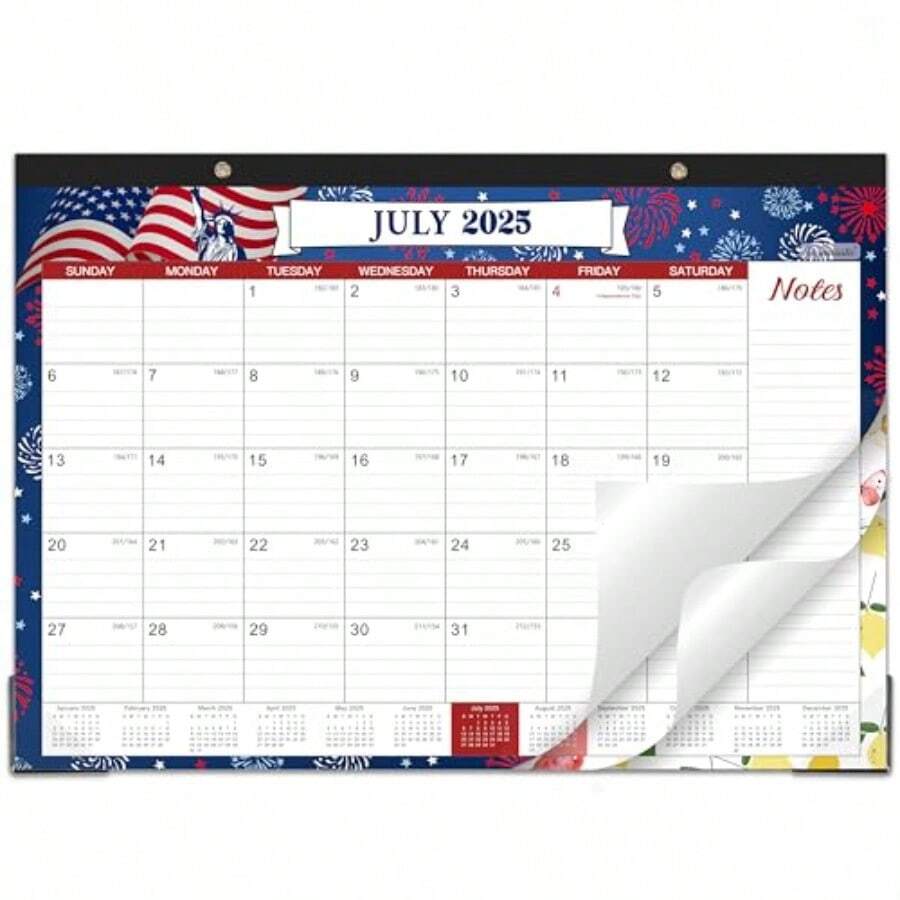 Desk Calendar 20252026 18 Monthly 20252026 Desk Calendar 16.9"*12.1 ...