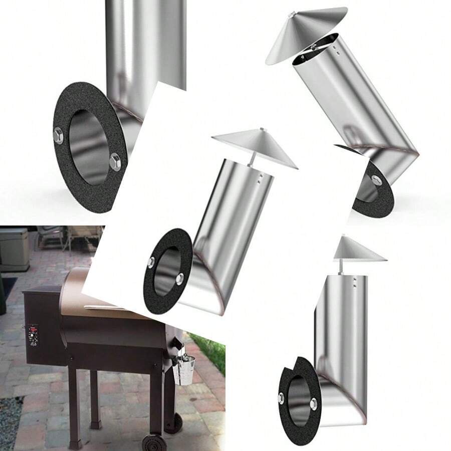 Pellet Grill Smoke Stack Stainless Steel Chimney Replacement For Camp ...