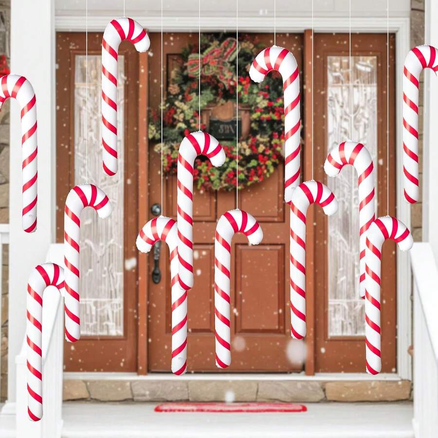 Inflatable Christmas Candy Canes - 3/6-Piece Inflatable Candy Canes ...