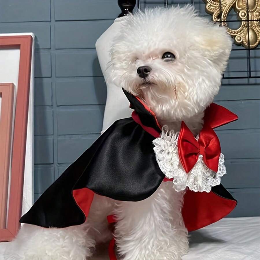 Pet Halloween Vampire Cape Cosplay Cat Cape Cloak Dog Cape Cat And Dog ...