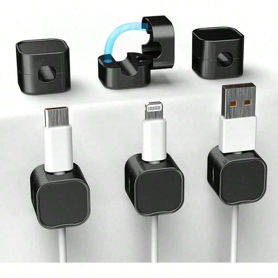 Clips para cables de útiles escolares HBC, paquete de 6 para gestión de ...