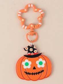 1pc Creative Acrylic Funny Keychain, Halloween Series Cartoon Pumpkin ...