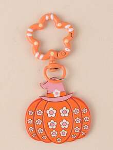 1pc Creative Acrylic Funny Keychain, Halloween Series Cartoon Pumpkin ...