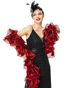 Boa de plumas BABEYOND Chandelle - Boa de organza de 200g y 2m de largo ...