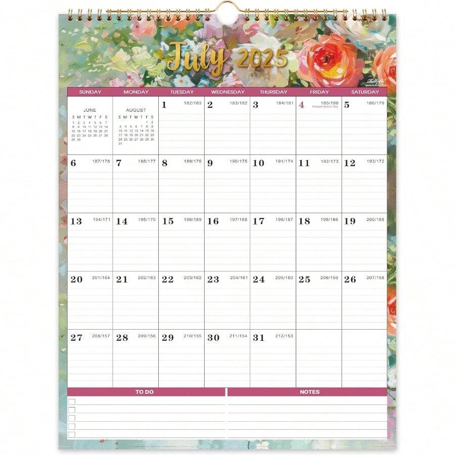 20252026 Wall Calendar Calendar 20252026 Wall Jul.2025 Dec.2026 12"X17 ...