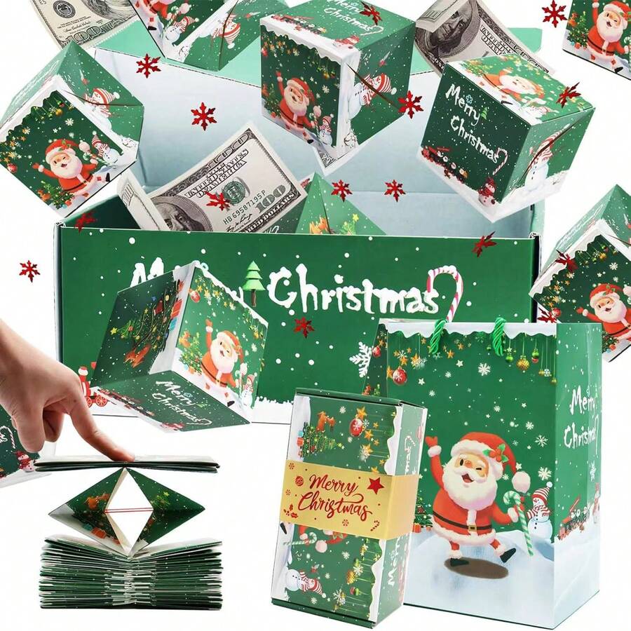 12PCS/SET Christmas Surprise Gift Box Explosion For Money, Christmas ...