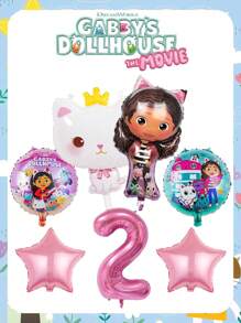 Gabby's Dollhouse 7 Stücke Cartoon Gabby Puppenhaus Ballon Geburtstags ...