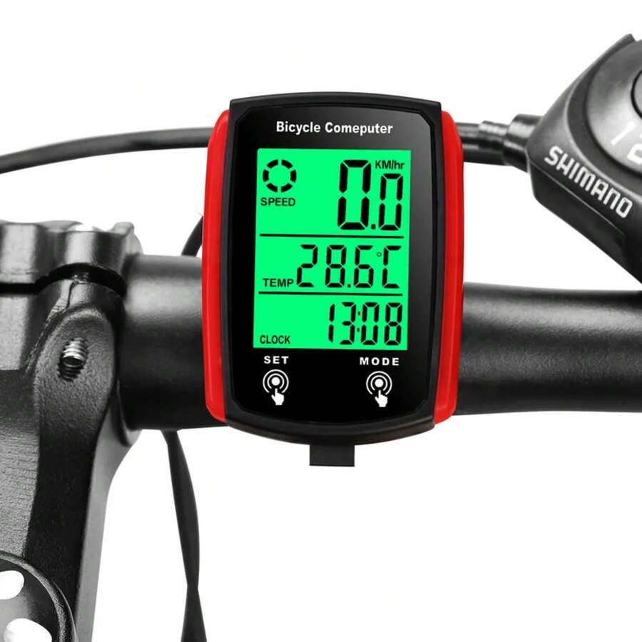 Bike Computer Bicycle Odometer LCD Screen Wired Cycling Meter Mountain ...