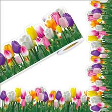 1 Roll Spring Tulip Flower Party Classroom Decoration Bulletin Board ...