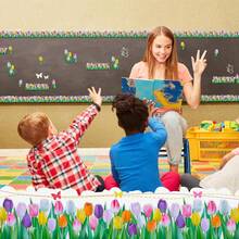 1 Roll Spring Tulip Flower Party Classroom Decoration Bulletin Board ...