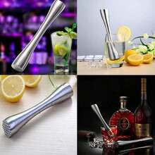 8" Muddler For Cocktails, Professional Stainless Steel Muddler For Old ...