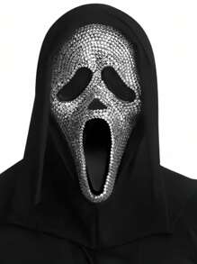 1pc Halloween Diamond Set Scream Ghost Face Mask COS Makeup Ball ...